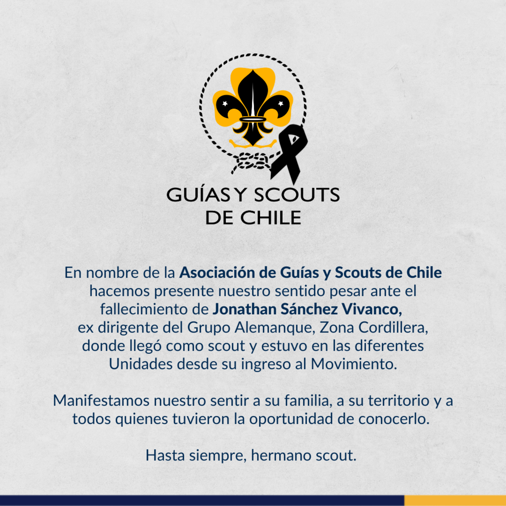 Condolencias - Asociación de Guías y Scouts de Chile