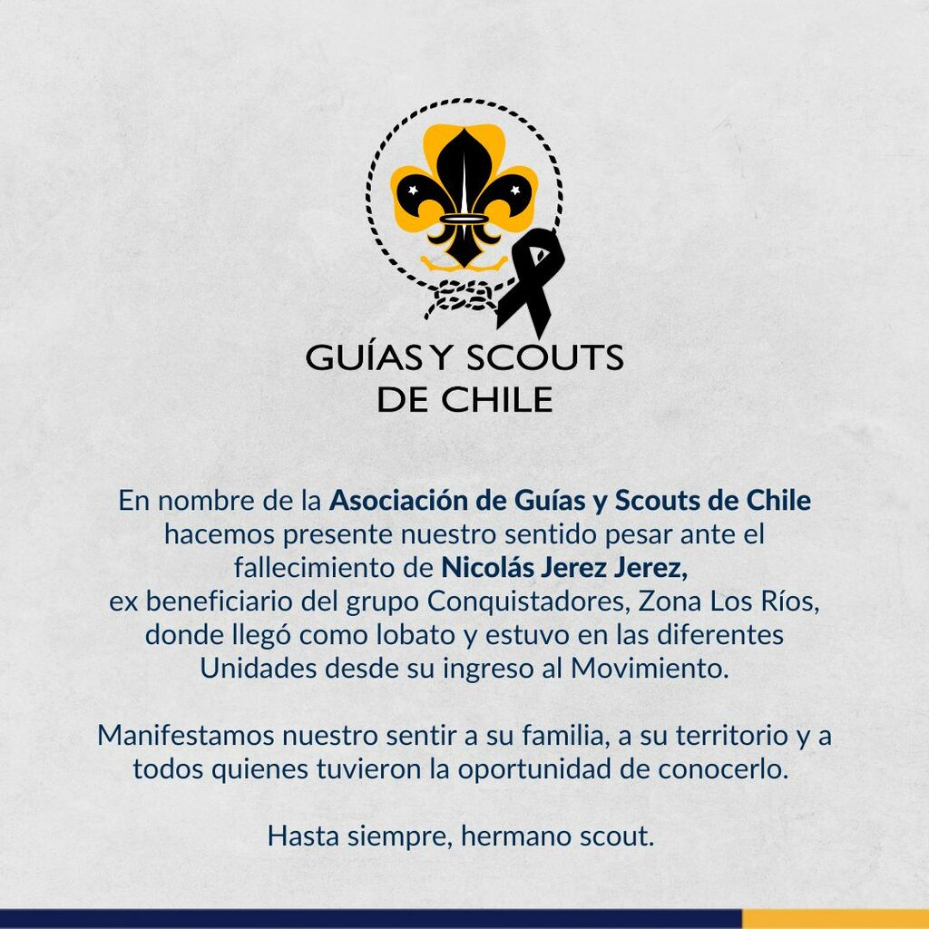 Condolencias - Asociación de Guías y Scouts de Chile